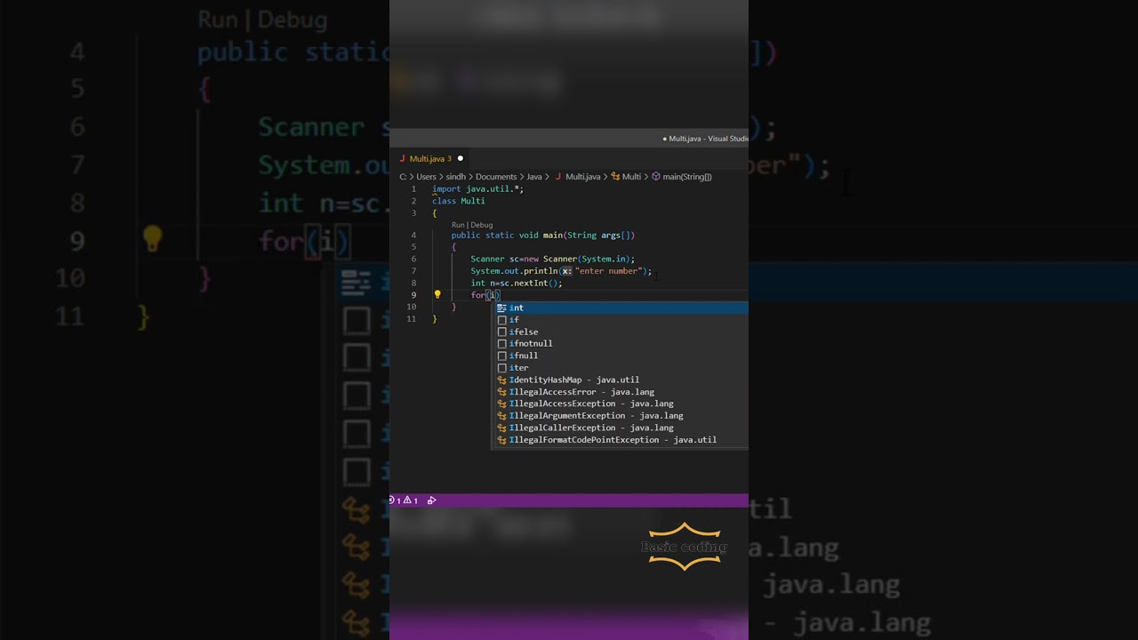 Program to print multiplication table of a number#java#program#programming#coding#codinglife #viral