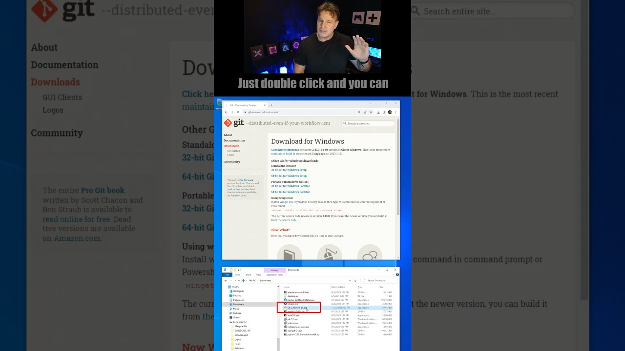 Quickly install Git on Windows || #git #github #devops #bitbucket #gitlab #codecommit #gitkraken