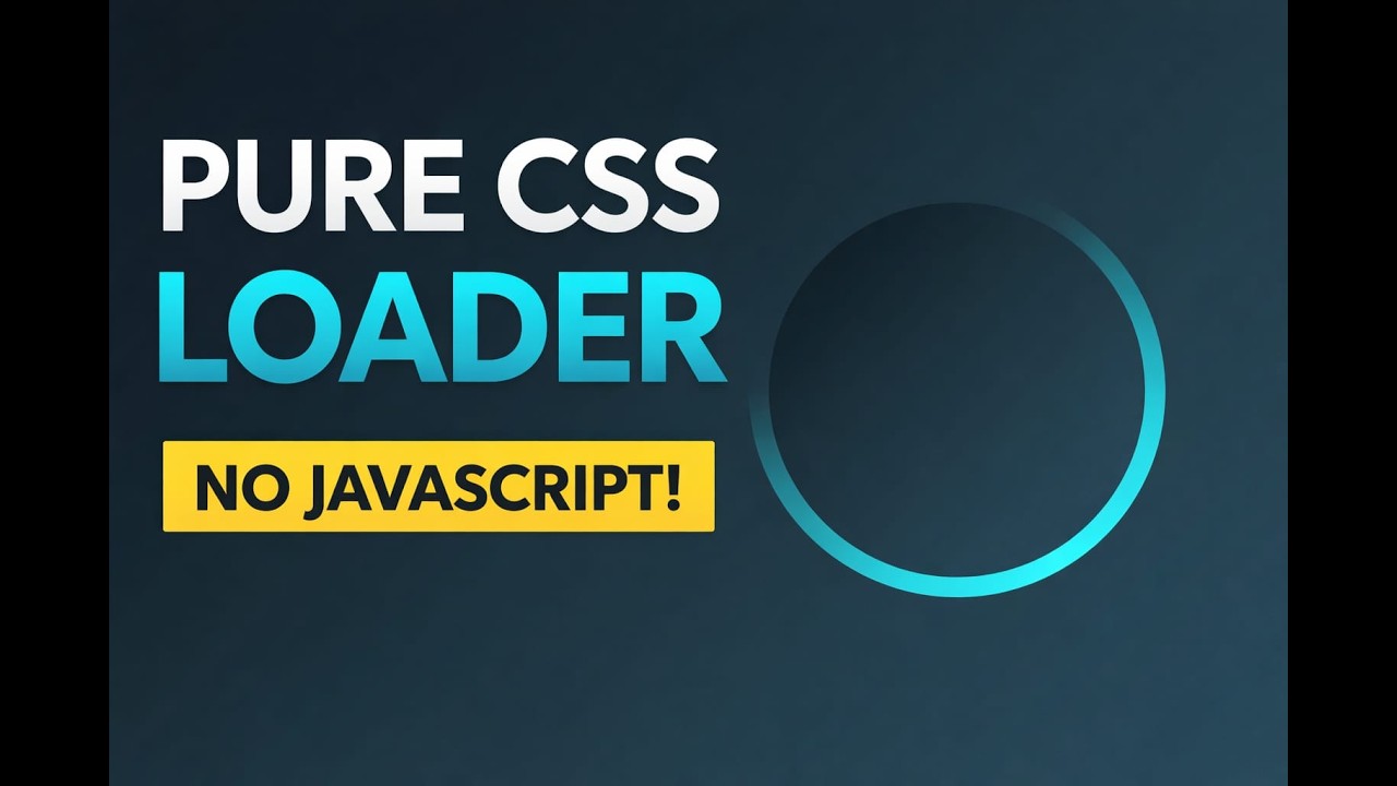 Create a Modern Circular Loading Animation with HTML & CSS (No JavaScript)
