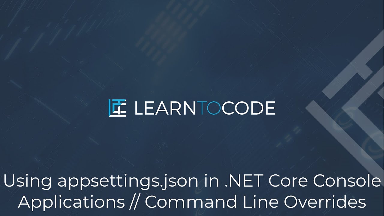 Using appsettings.json in .NET Core Console Applications // Command Line Overrides