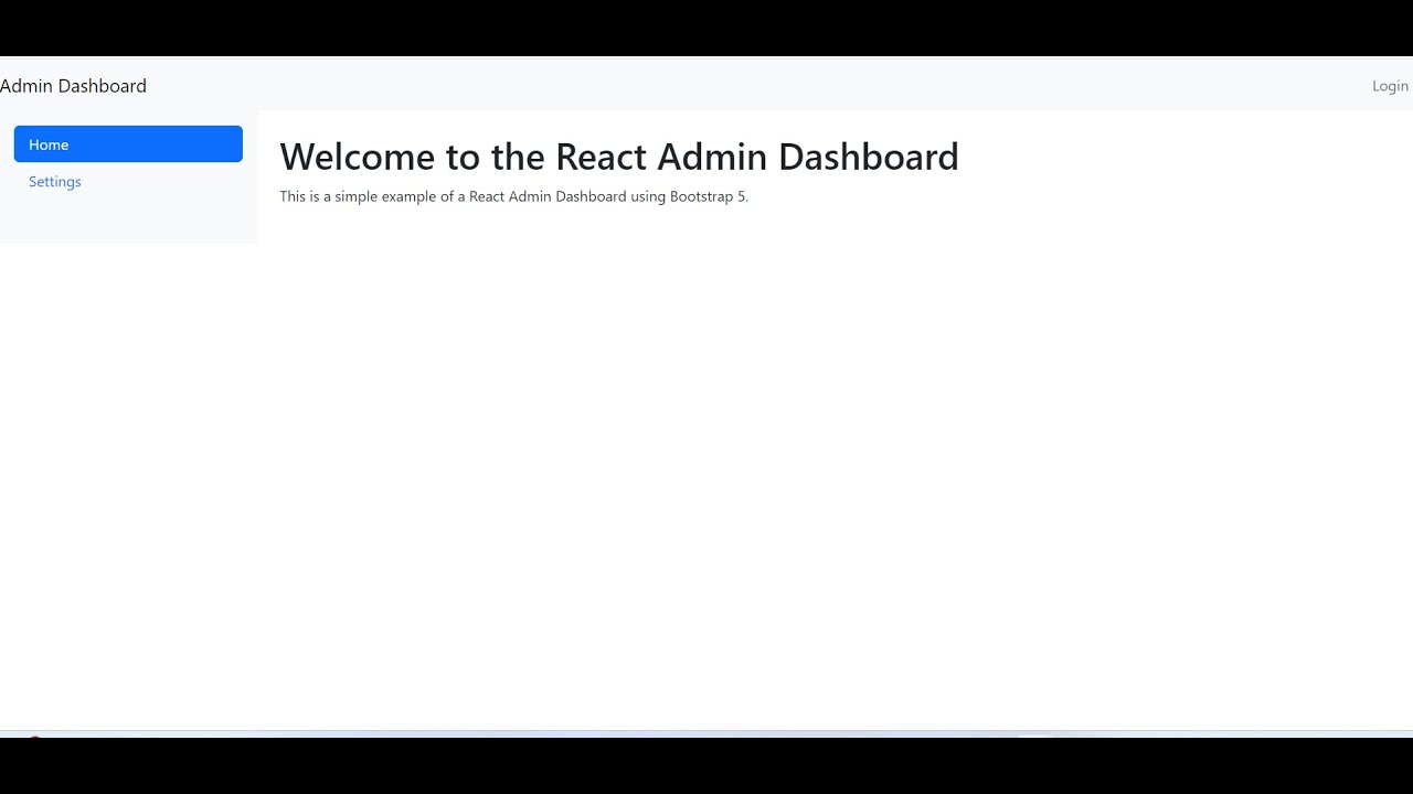 Creating React Admin Dashboard using Bootstrap 5