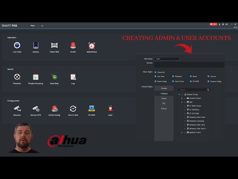 Dahua Smart PSS Software: Setting Up Admin and User Accounts