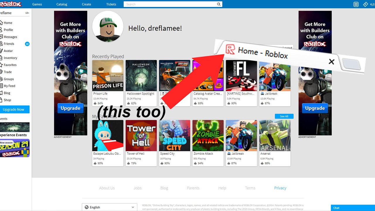 how to get the old roblox theme & change the tab logo