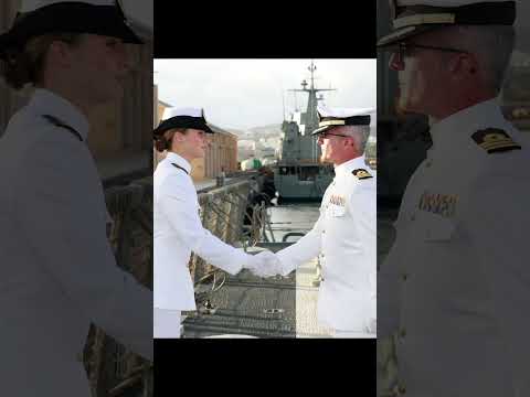La Princesa Leonor embarca en el Buque de la Armada Española Blas de Lezo 14 de Junio 2025.