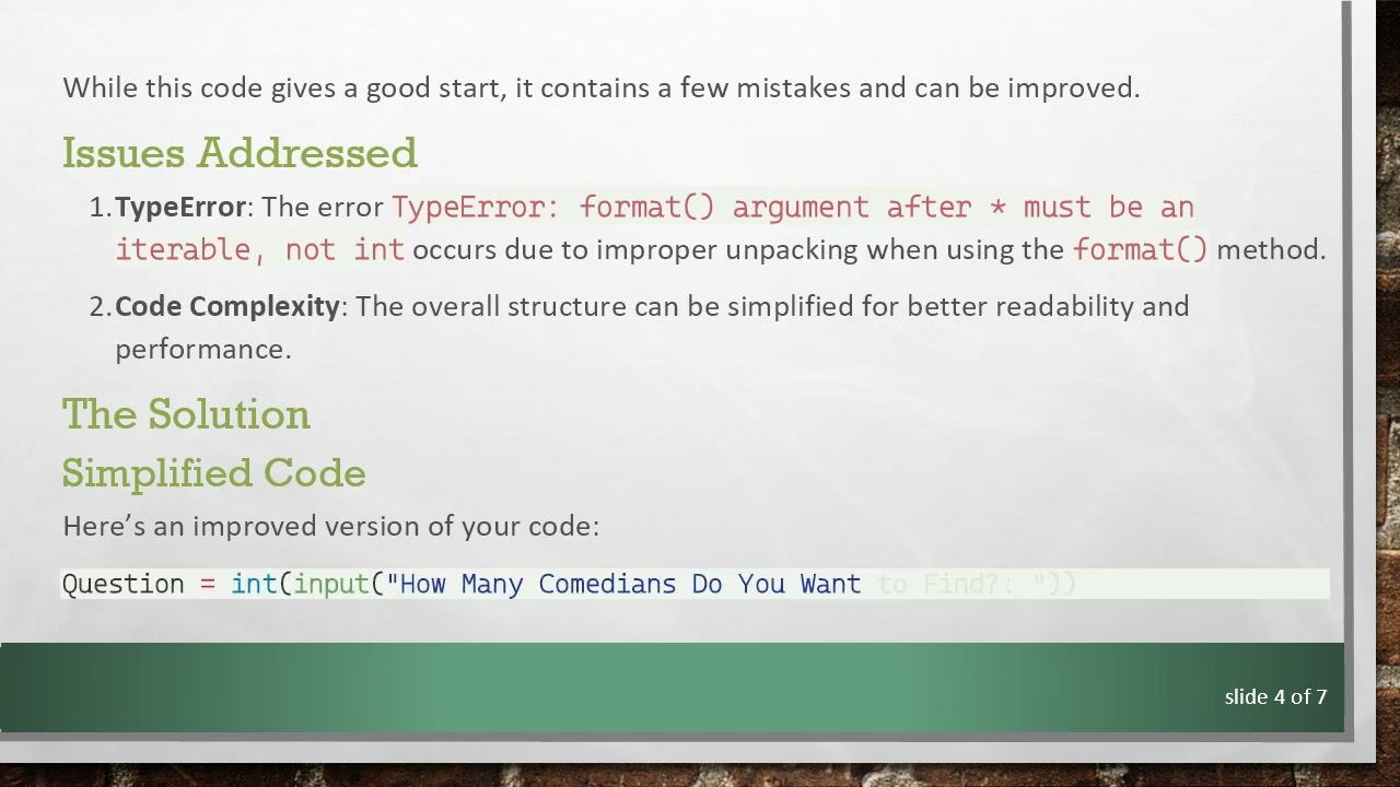 How to Generate Unique Numbers of Comedians Based on User Input in Python