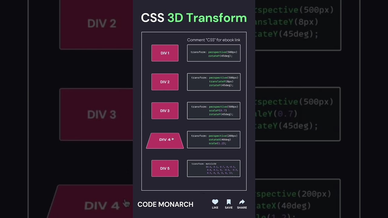 Master CSS 3D Transform with Animation – Add Depth to Your Designs! #webdevelopment #css