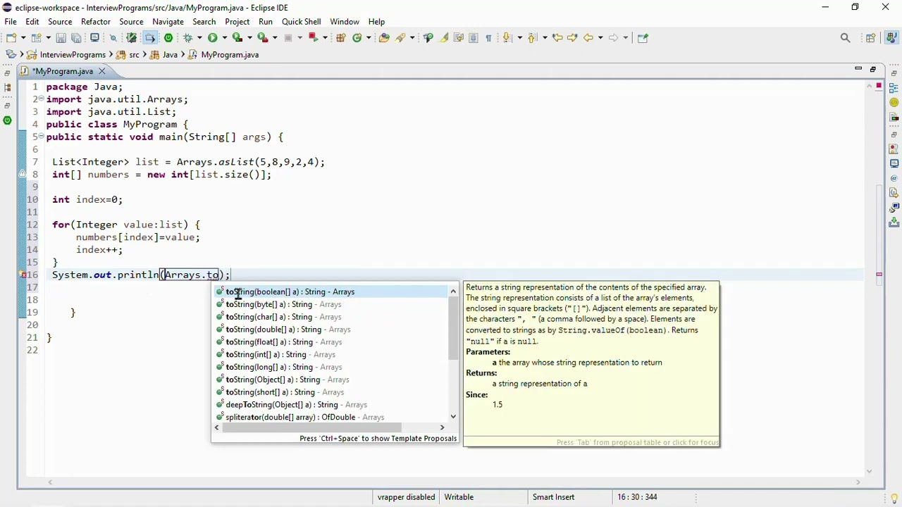 Convert List To An Array #java #ListToArray