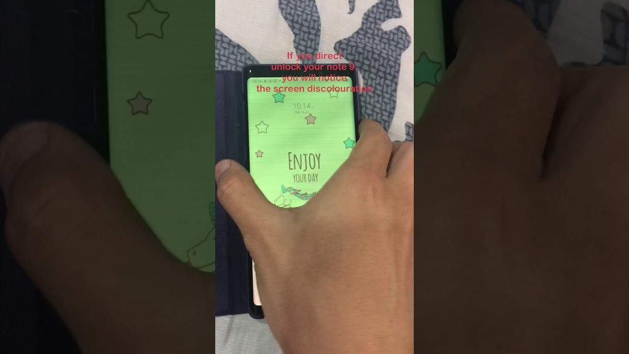 Samsung Note 9 greenscreen fix