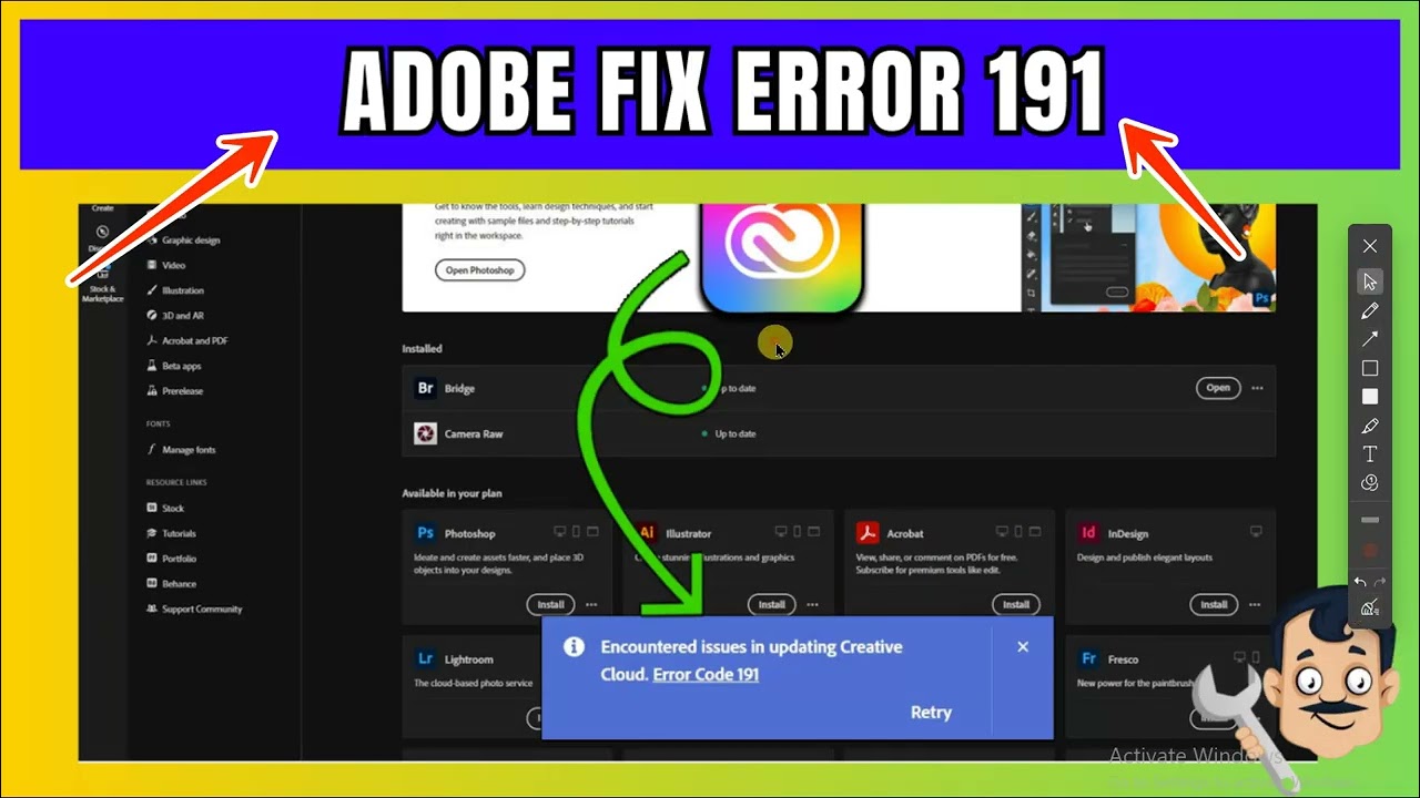 Fix Adobe Error Code 191 – Easy Install Solution