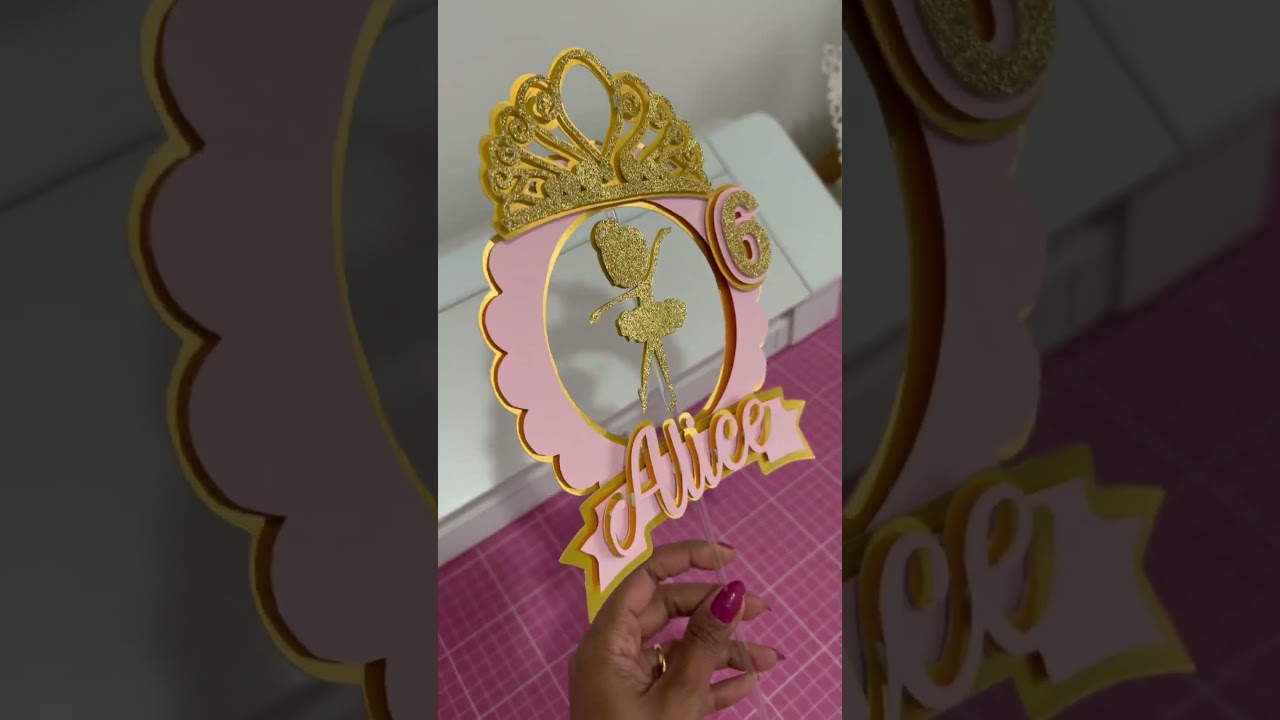 Topo de bolo Bailarina Luxo