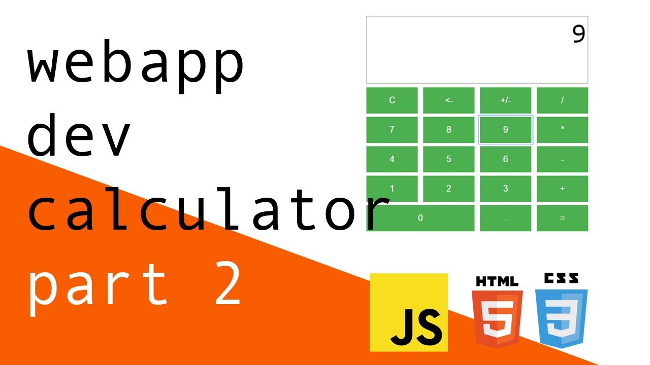 JavaScript Web App Dev: Calculator - Part 2