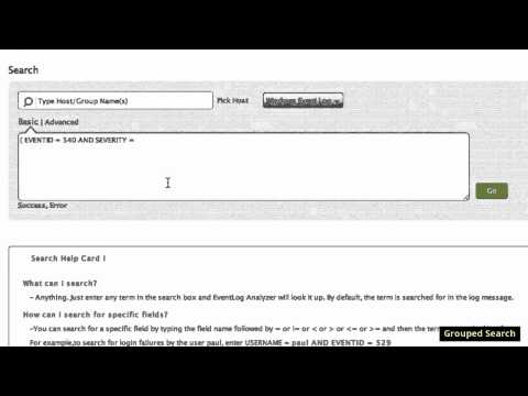 Grouped Search Using EventLog Analyzer