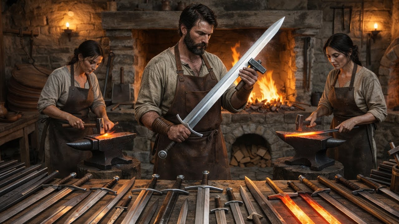 Inside Medieval Sword Forging: How Swords Were Made by Hand (Full Process)
