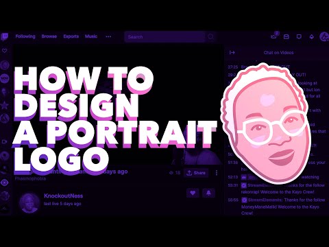 How To Design A Portrait Logo For Twitch Streamer, Knockoutness