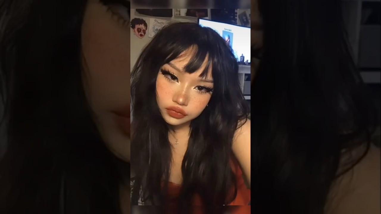 E-girl makeup look🖤⛓️✨#makeup #foryou #makeuptutorial #egirlmakeup