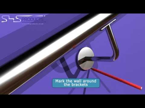 SHS Products - Stainless Steel Handrail Installation (No Hole Brackets)