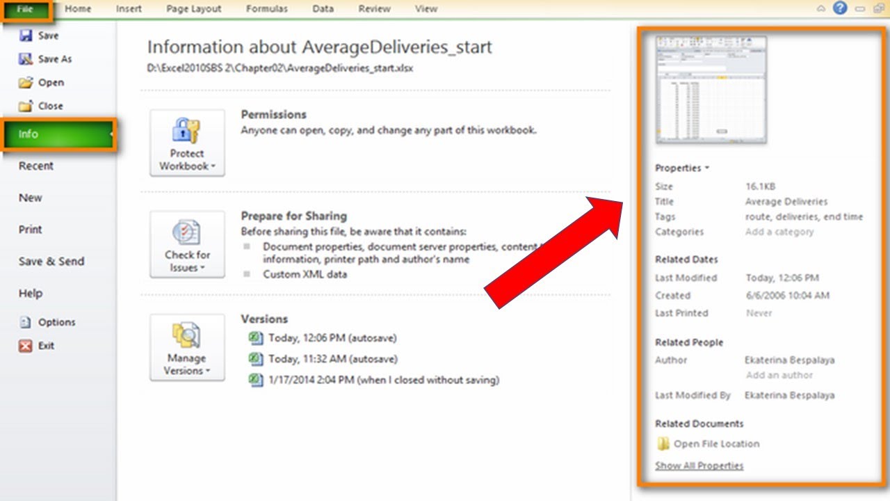 How To Remove Properties In Microsoft Excel