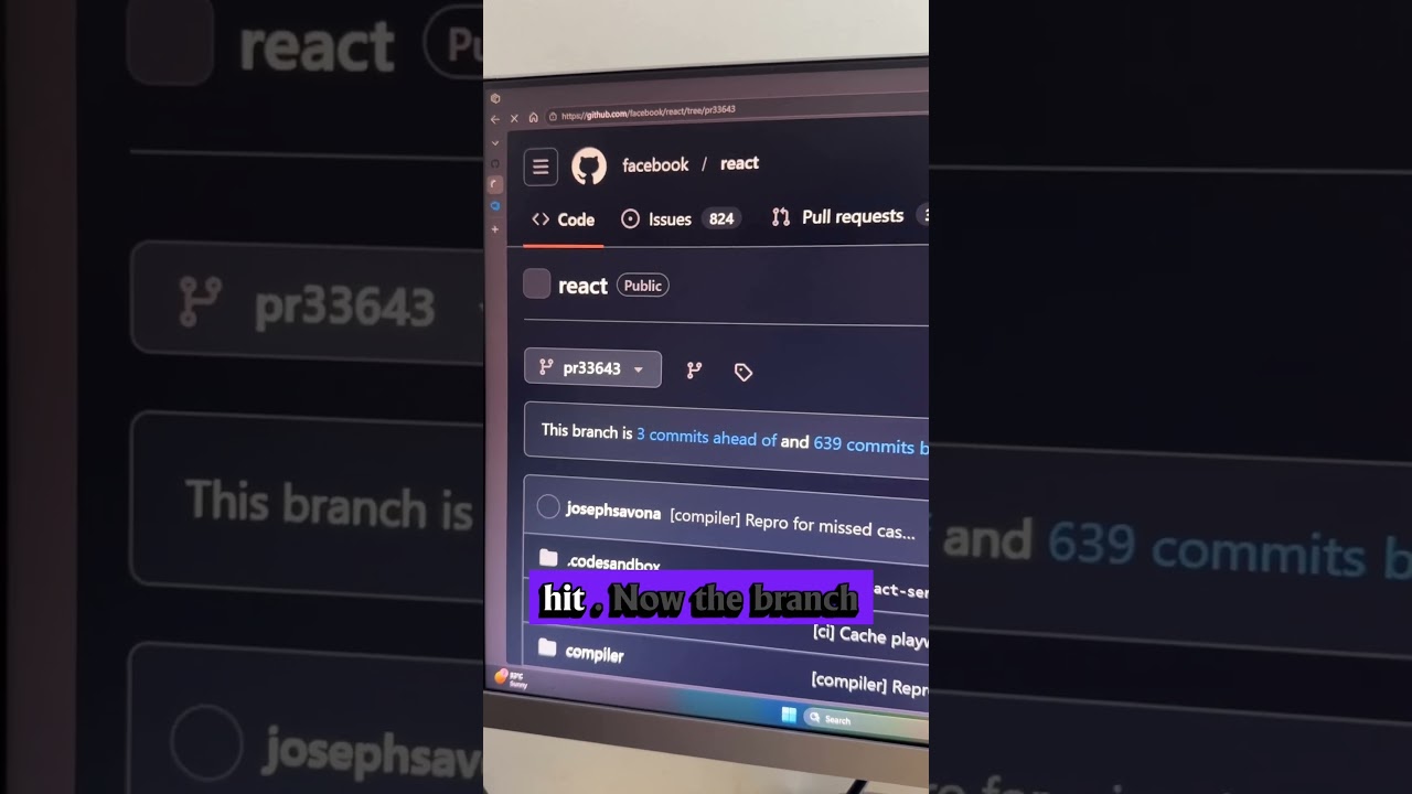 Github repo to VSCode in Browser with just one key press.    #softwareengineer  #github #vscode