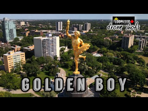 Golden Boy Winnipeg // Manitoba’s Best Known Symbol // 4K Aerial Footage // 2022