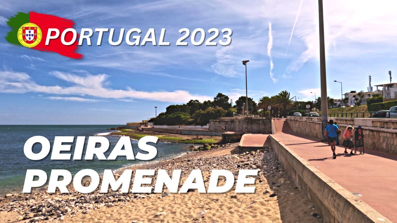 Oeiras Promenade & Beach Walking Tour in May 2023, Oeiras Portugal [4k Ultra HD]