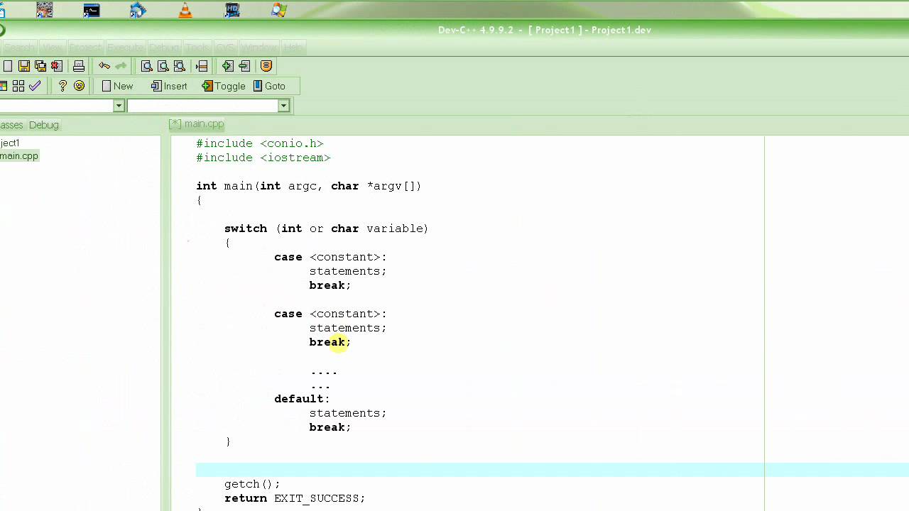 C Programming Tutorial # 15 - switch statement - Part 1 [HD]