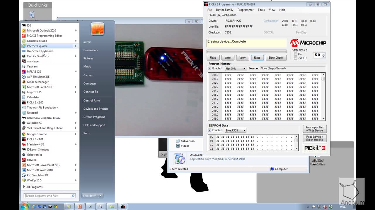 Great Cow Basic - One method of programming a microprocessor using a PicKit3