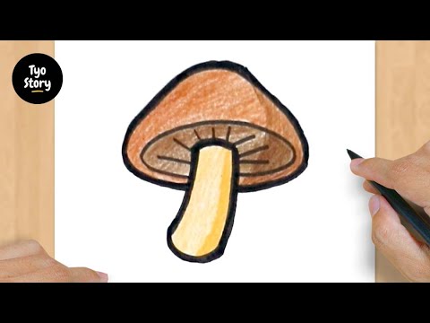 #253 How to Draw a Mushroom - Easy Drawing Tutorial