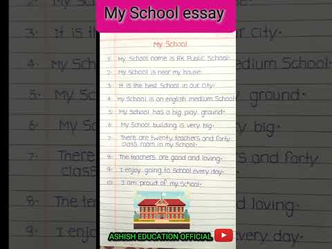 essay on my school || 10 lines in english #study