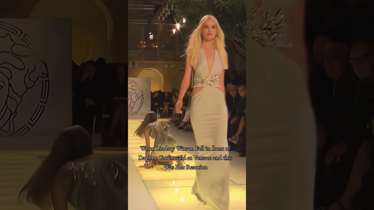 #shorts WHEN LINDSEY WIXSON FELL IN FRONT OF DAPHNE GROENEVELD AT VERSACE