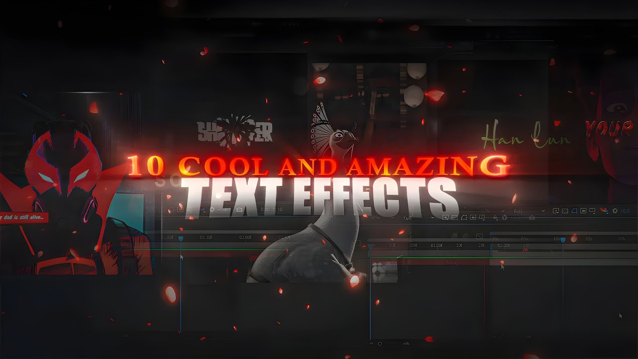 HOW TO MAKE 10 Cool And Amazing Text Effects || AFTER EFFECTS TUTORIAL