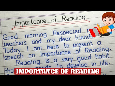 Speech on Importance of Reading || Importance of Reading Books || Reading is a Good Habit ||