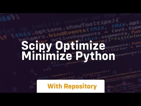 Scipy optimize minimize python