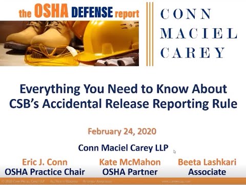 Bonus OSHA Webinar: Everything You Need to Know About CSB’s New Accidental Release Reporting Rule