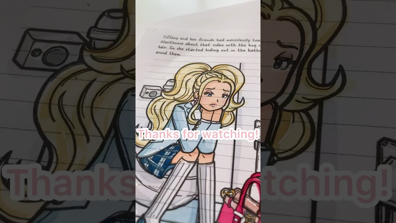 Coloring my Dork Diaries book pt 6!✨👩‍🎨🎨 #art #fyp #drawing #artchallenge  @ohuhuart_official