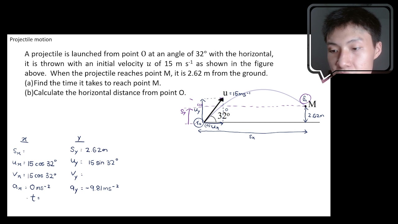 Projectile motion (Example 1) [Chapter 2: Kinematics of linear motion]