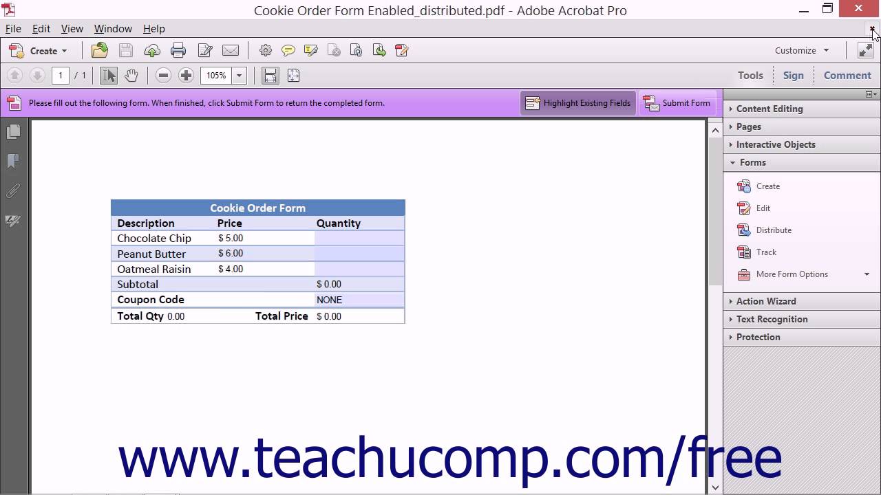 Using Tracker with Forms - Adobe Acrobat XI Training Tutorial Course