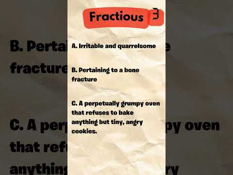 Word of the Day: Fractious – Meaning & Examples Explained! #vocabulary #SAT #satvocabulary