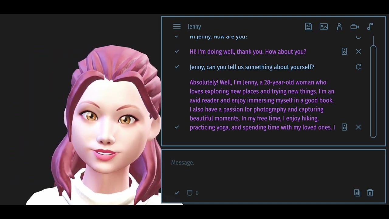 Talking Head (3D) chat demo