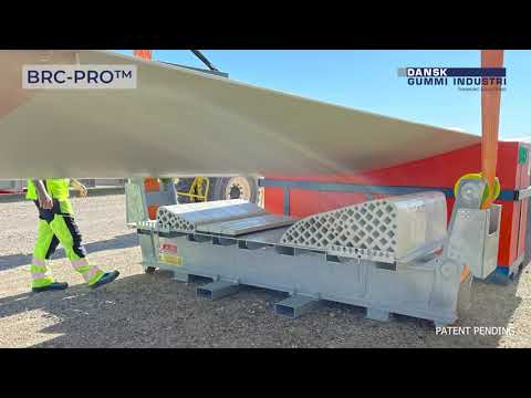 Blade Resting Cradle (PRO-PAD® BRC™) for internal transport and storage of wind turbine blades