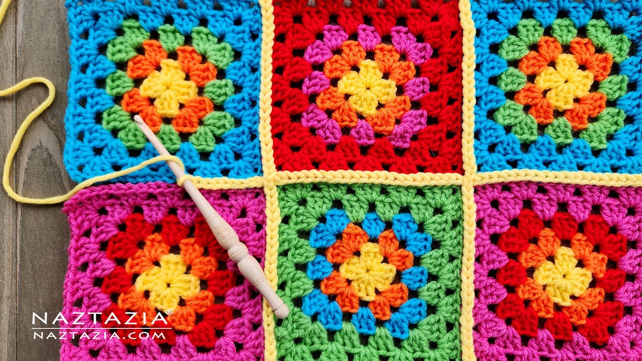 How to Connect Granny Squares with Flat Slip Stitch Crochet Method