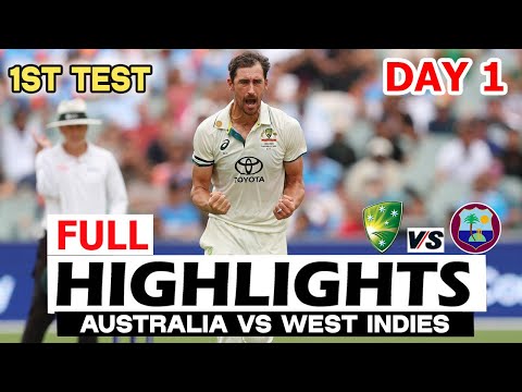 AUSTRALIA VS WEST INDIES | 1ST TEST MATCH DAY 1 FULL HIGHLIGHTS | AUS VS WI HIGHLIGHTS