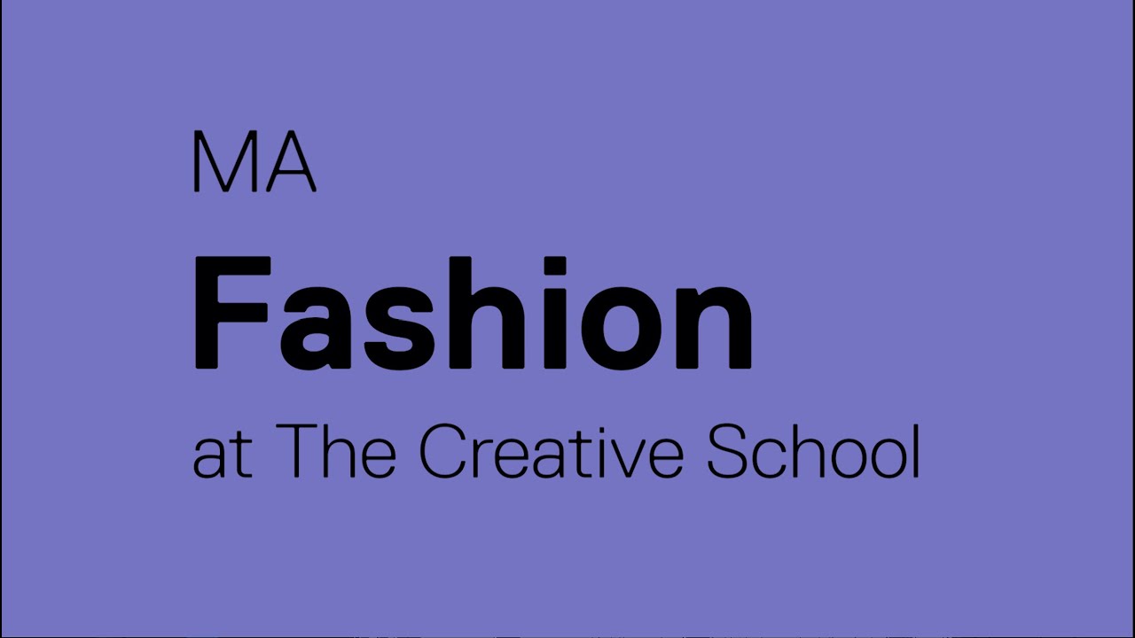 Fashion Master of Arts at Toronto Metropolitan University