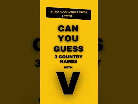 🡆 Name 3 Countries That Start With The Letter... V - #shorts #viral #countryname