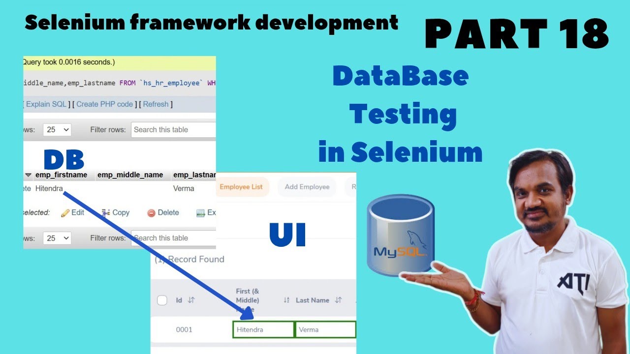 Part 18: Database Testing in Selenium - Step-by-Step Guide for Selenium Automation Framework