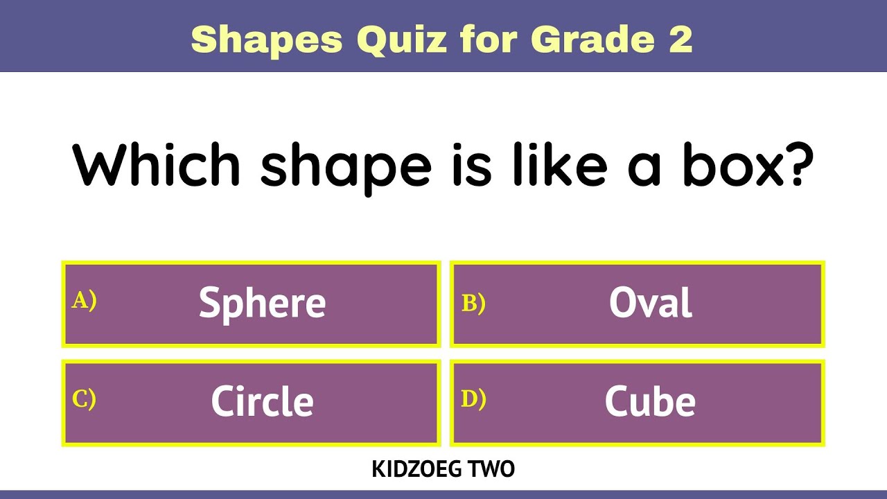 Shapes Quiz for Grade 2 | 12 Fun and Easy Geometry Questions to Learn Basic Shapes for Kids