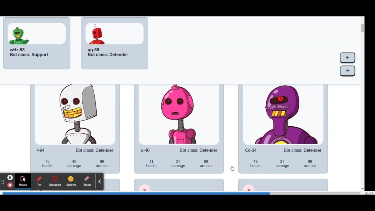 Vite + React bots Battle game using React Js, html and css