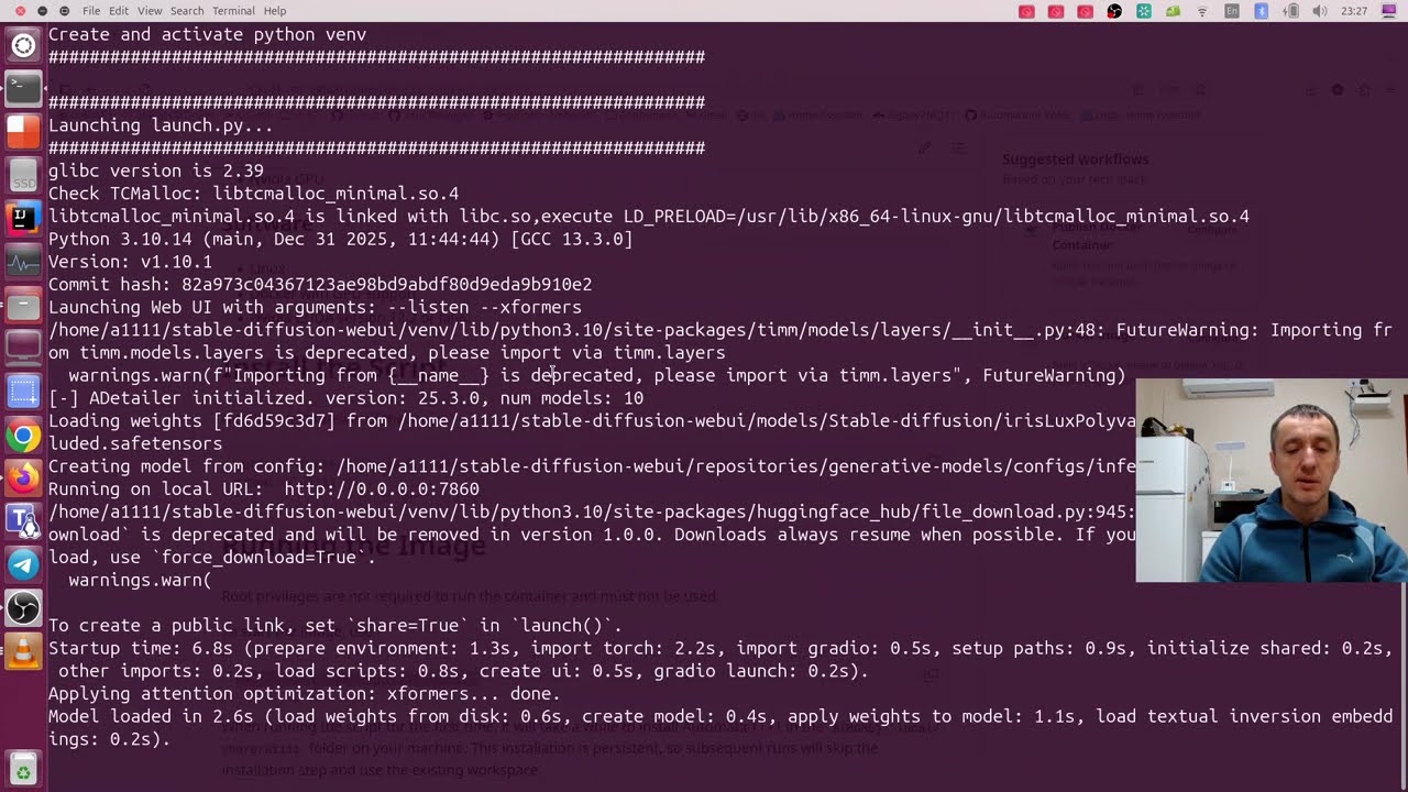 Running Stable Diffusion WebUI in a Docker Container