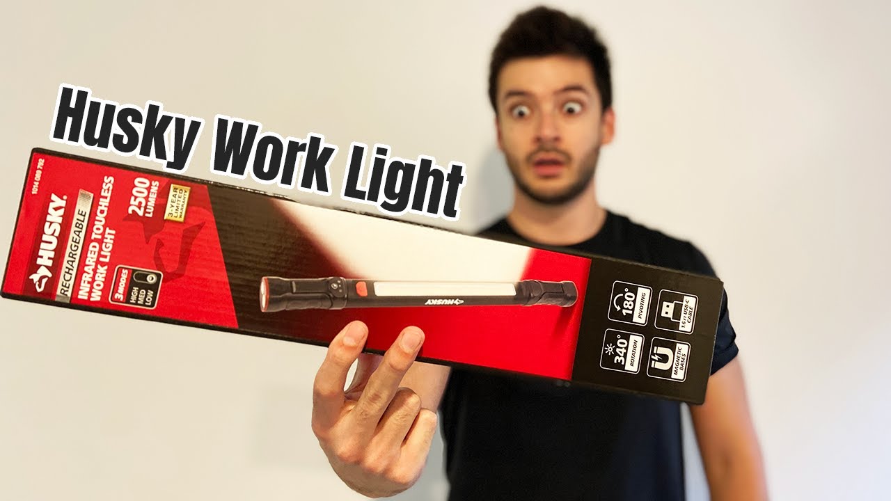 Husky Touchless Work Light Unboxing & Test — Does It Suck?