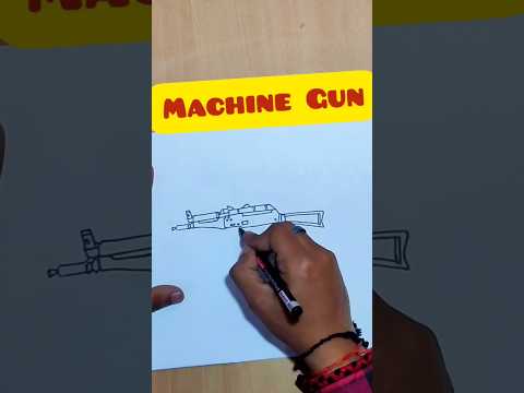How to Draw A Machine Gun step by step ||DIY|| very easy #drawing #machinegun
