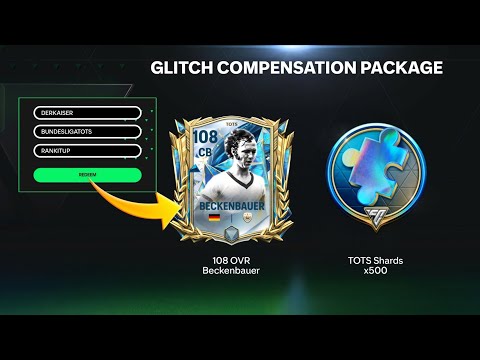 HUGE GLITCH COMPENSATION GIFT PACKAGE CONFIRMED BY EA 🤯😱 108 OVR BECKENBAUER FOR 🆓 3 NEW REDEEM CODE
